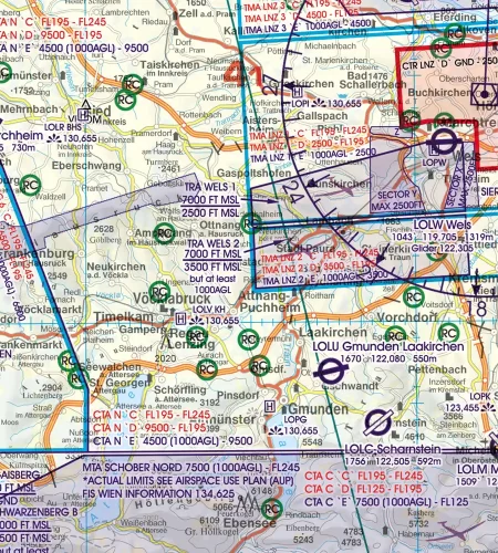 Austria VFR ICAO Chart 2026 | Visual Flight | Aeronauical Chart
