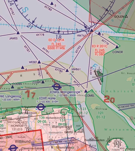 Denmark VFR ICAO Chart 2026 - Visual Flight Chart 500k