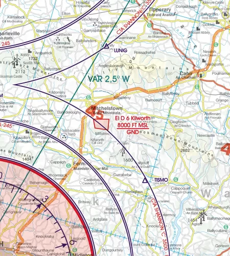 Ireland VFR ICAO Chart 2026 | Visual Flight | Aeronauical Chart