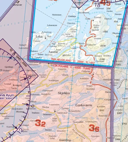 Norway North VFR ICAO Chart 2025 | Scandinavia