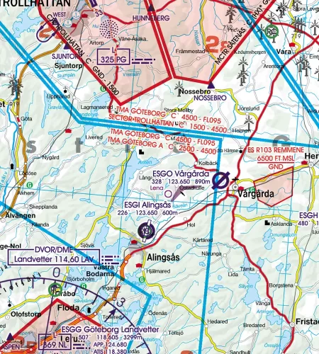 Sweden Center South VFR ICAO Chart 2026 | Aeronautical Chart