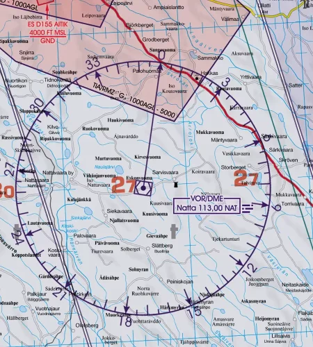 Sweden Center South VFR ICAO Chart 2025 | Aeronautical Chart
