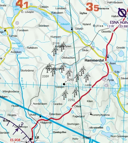Sweden Center South VFR ICAO Chart 2025 | Aeronautical Chart