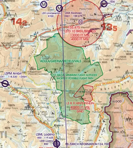 Switzerland VFR ICAO Chart 2026 | Chart with Mountain airfields